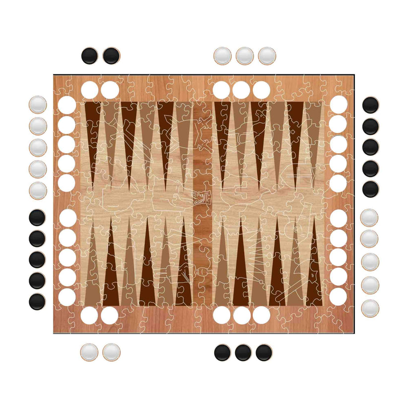 Backgammon + Dice - Jigsaw Puzzle