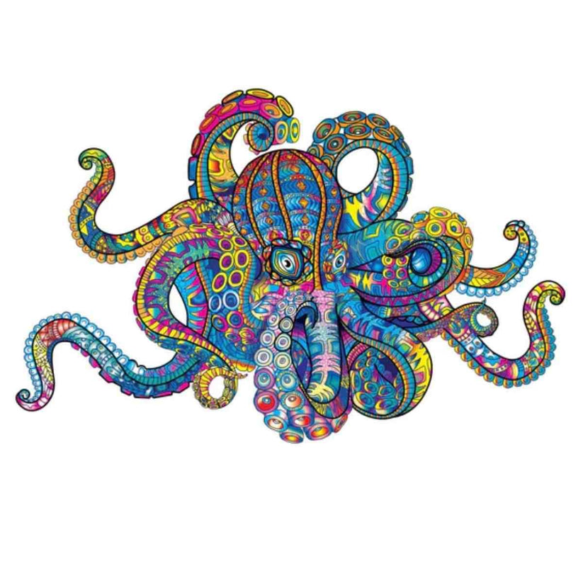 Colorful Octopus - Wooden Jigsaw Puzzle